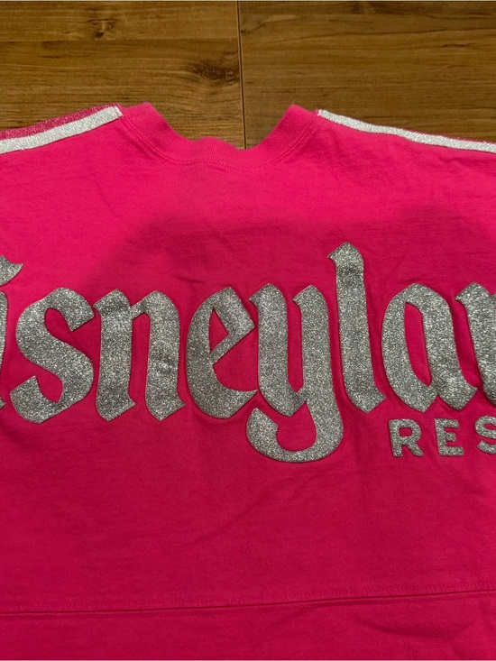 SPIRIT JERSEY | Tops | Disneyland Hot Pink And Silver Spirit Jersey Xl ...